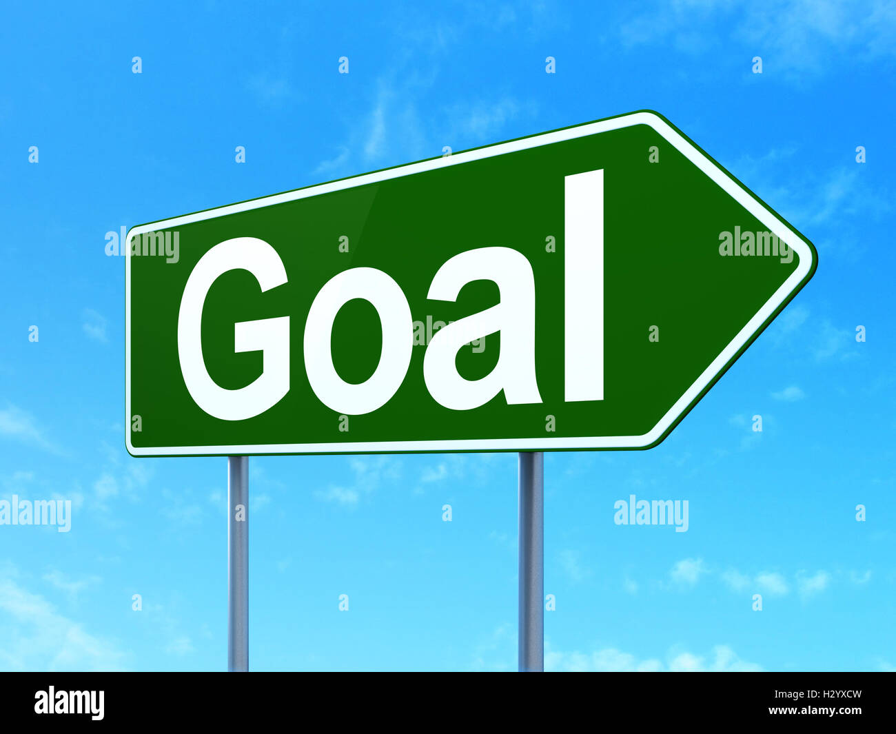 Marketing concept: Goal on road sign background Stock Photo - Alamy