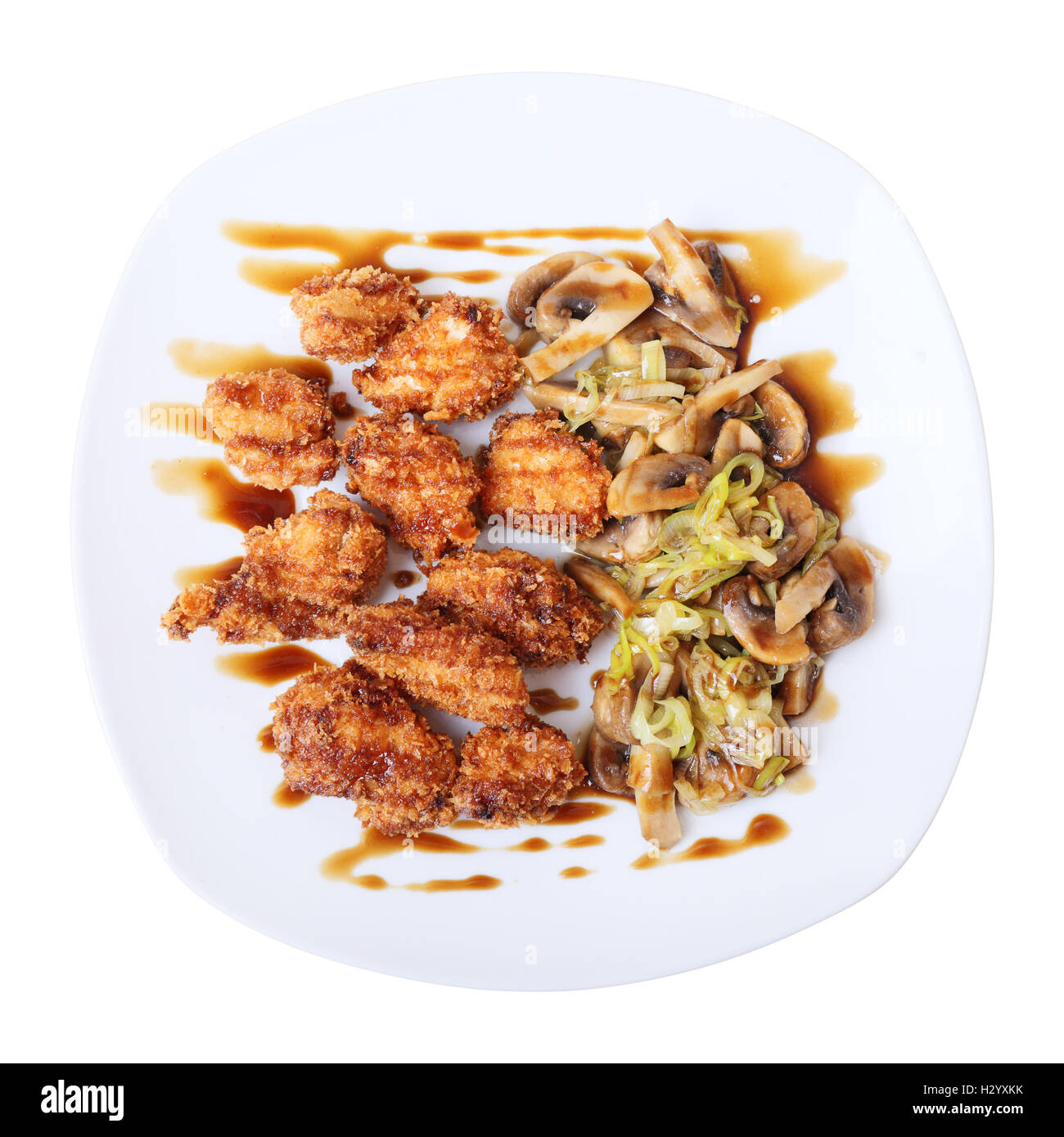 Top view cooked golden Cut Out Stock Images & Pictures - Alamy