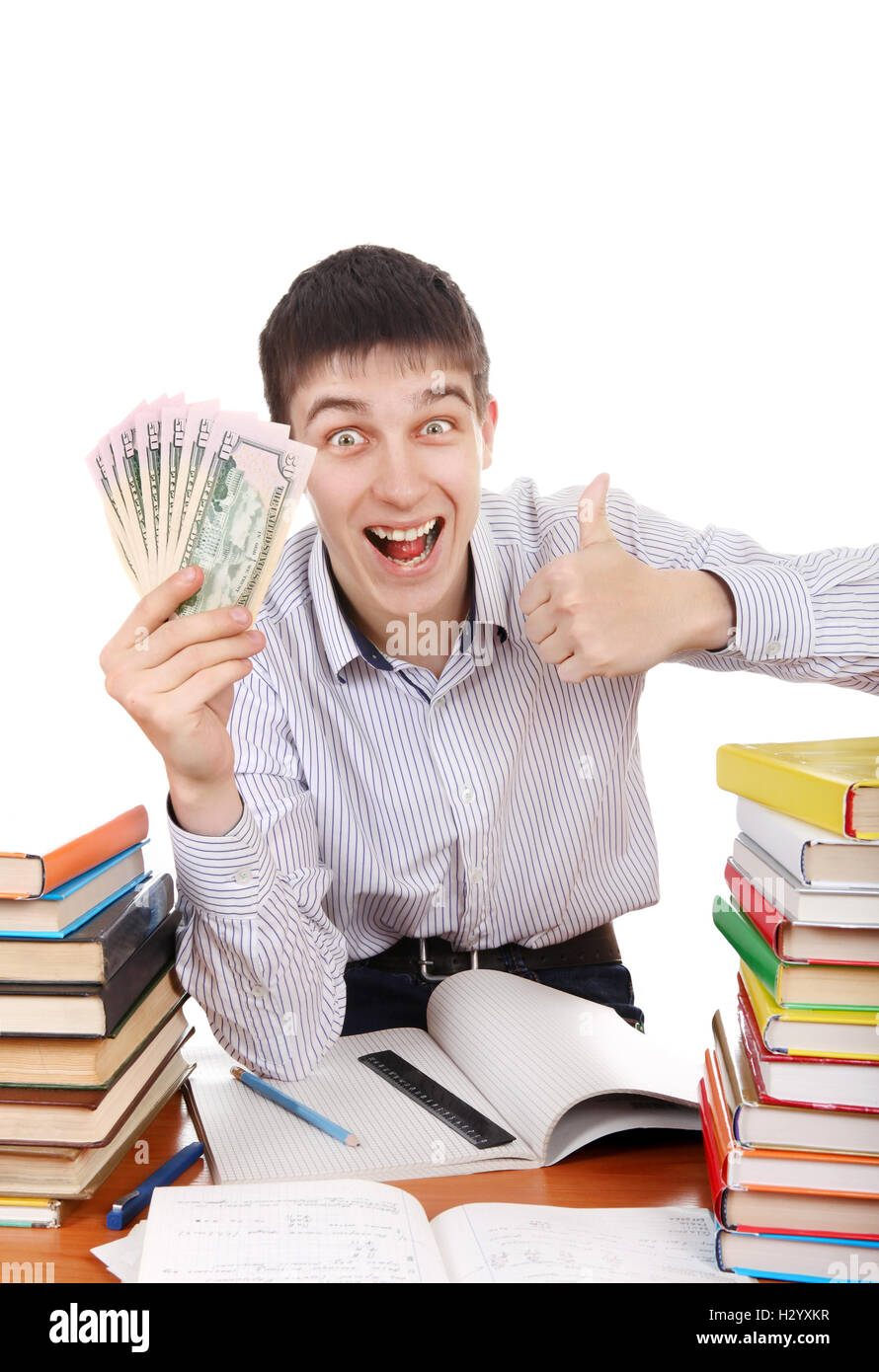 Student with a Money Stock Photo - Alamy