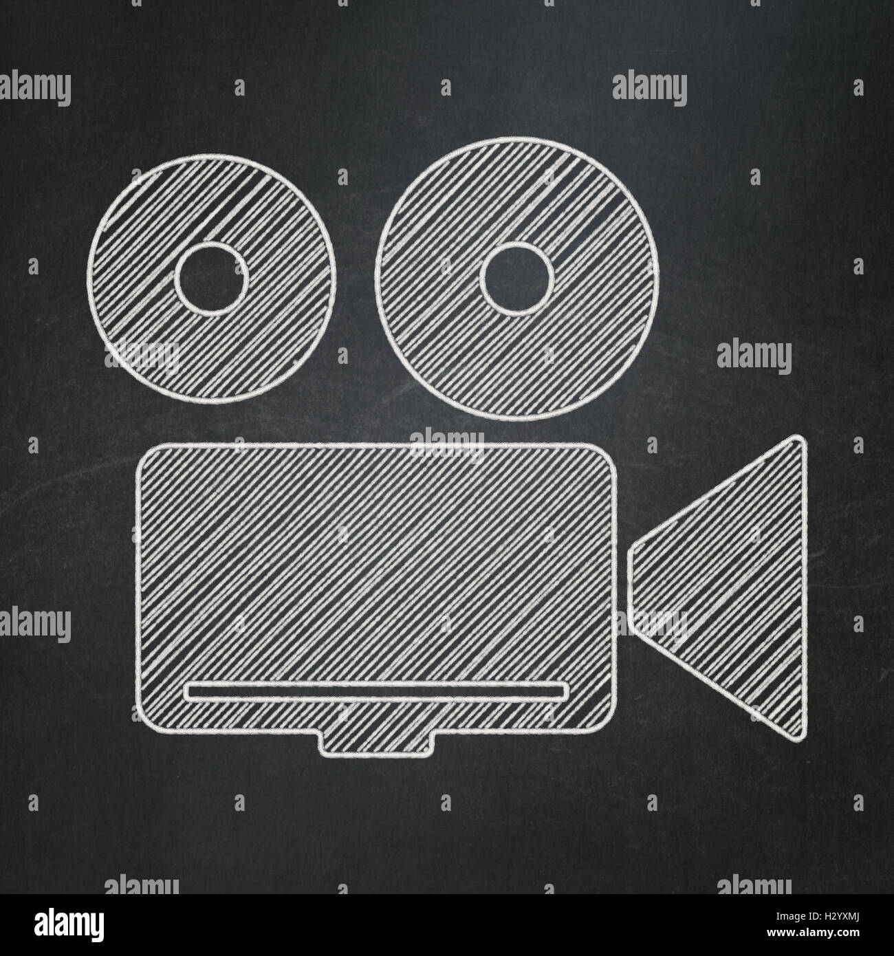 Travel concept: Camera on chalkboard background Stock Photo - Alamy