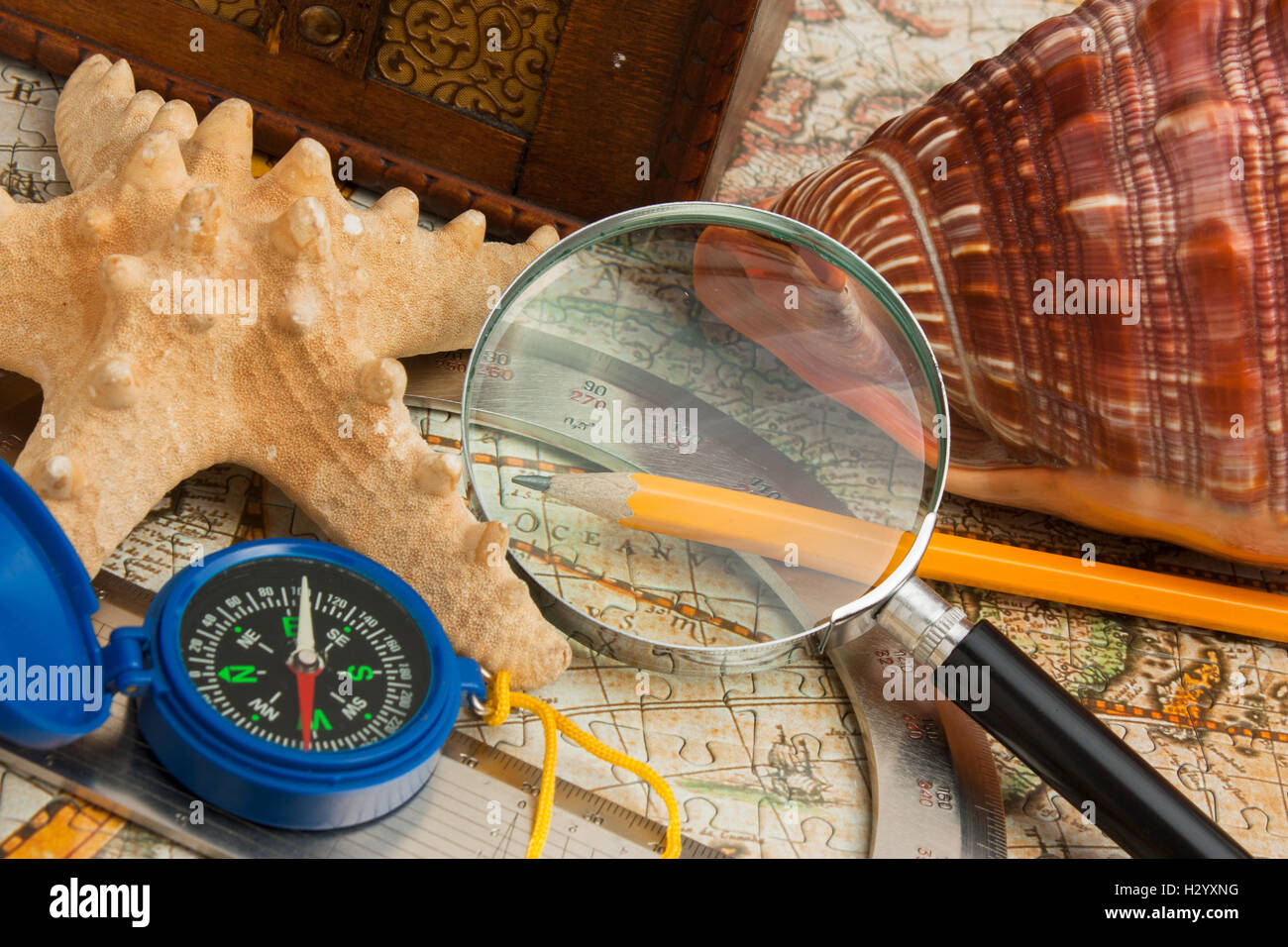 Cartography map instruments hi-res stock photography and images - Alamy