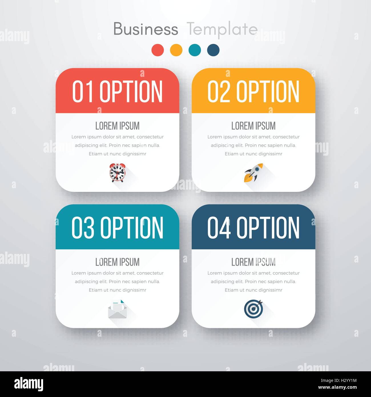 Vector illustration of four square infographics Stock Vector Image ...