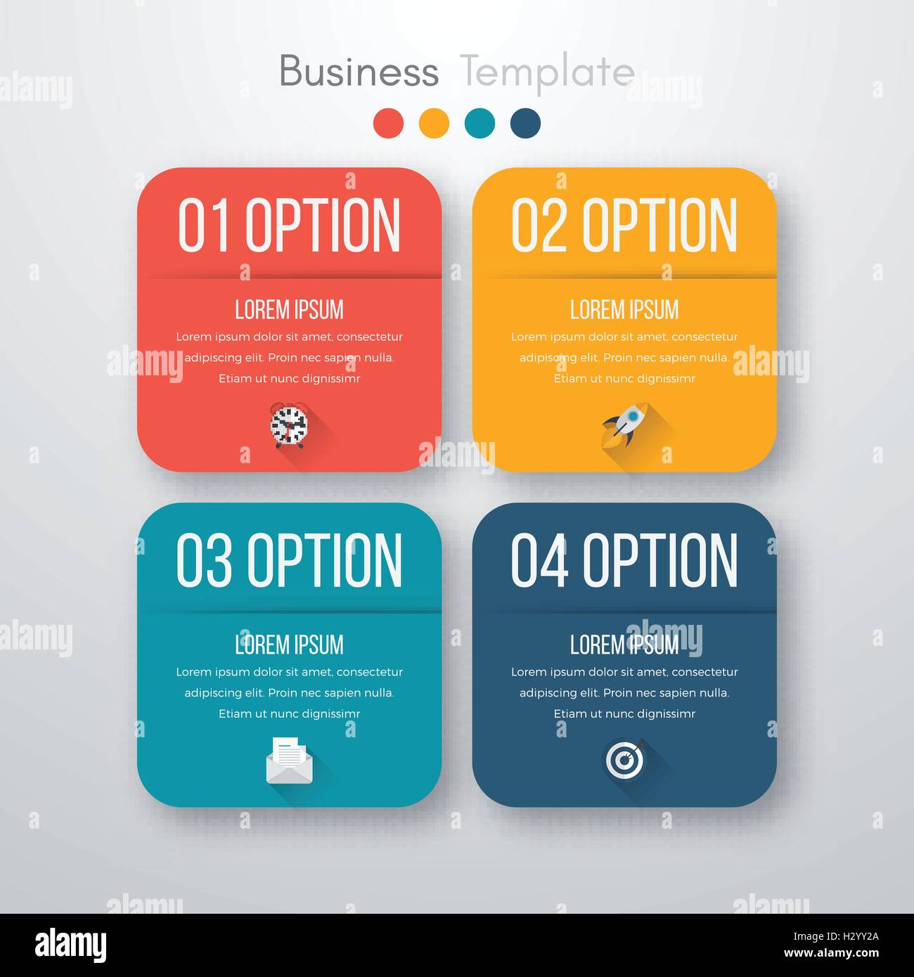 Vector illustration of four square infographics Stock Vector Image ...
