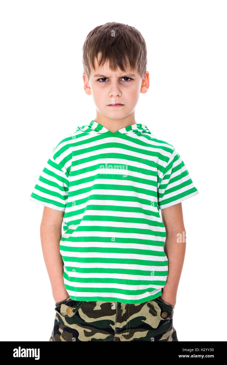 Cute boy anger Stock Photo - Alamy