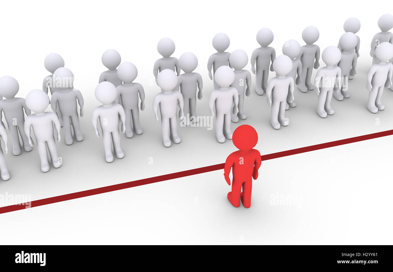 One is against many Stock Photo - Alamy