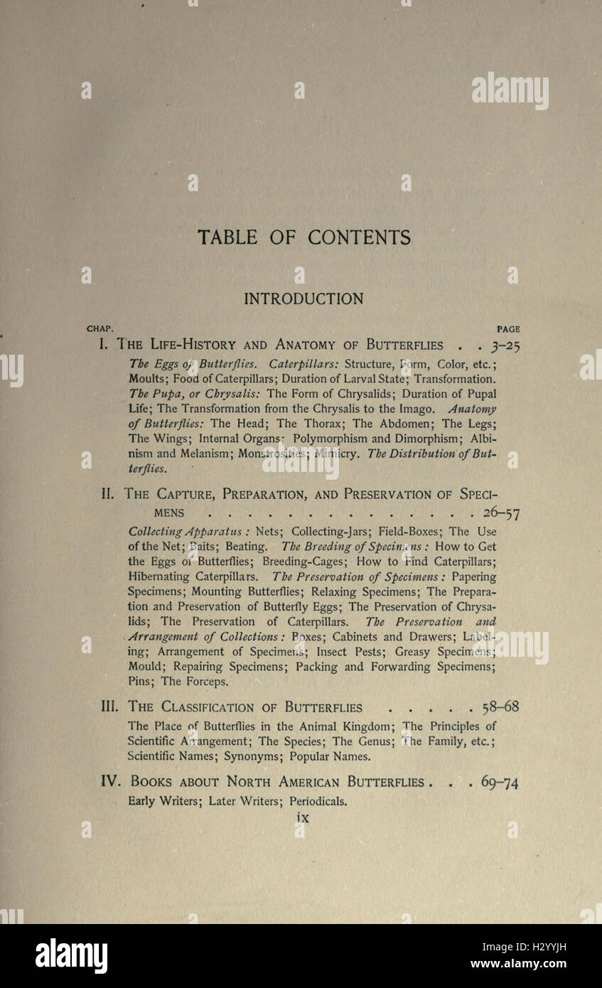 Page ix of 'The Butterfly Book' provides an introduction to various ...