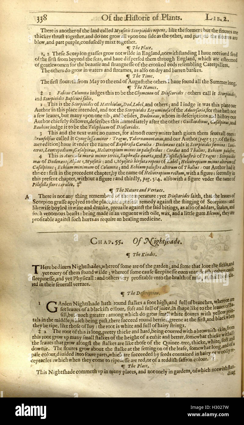 This historical botanical text details the properties, uses, and ...