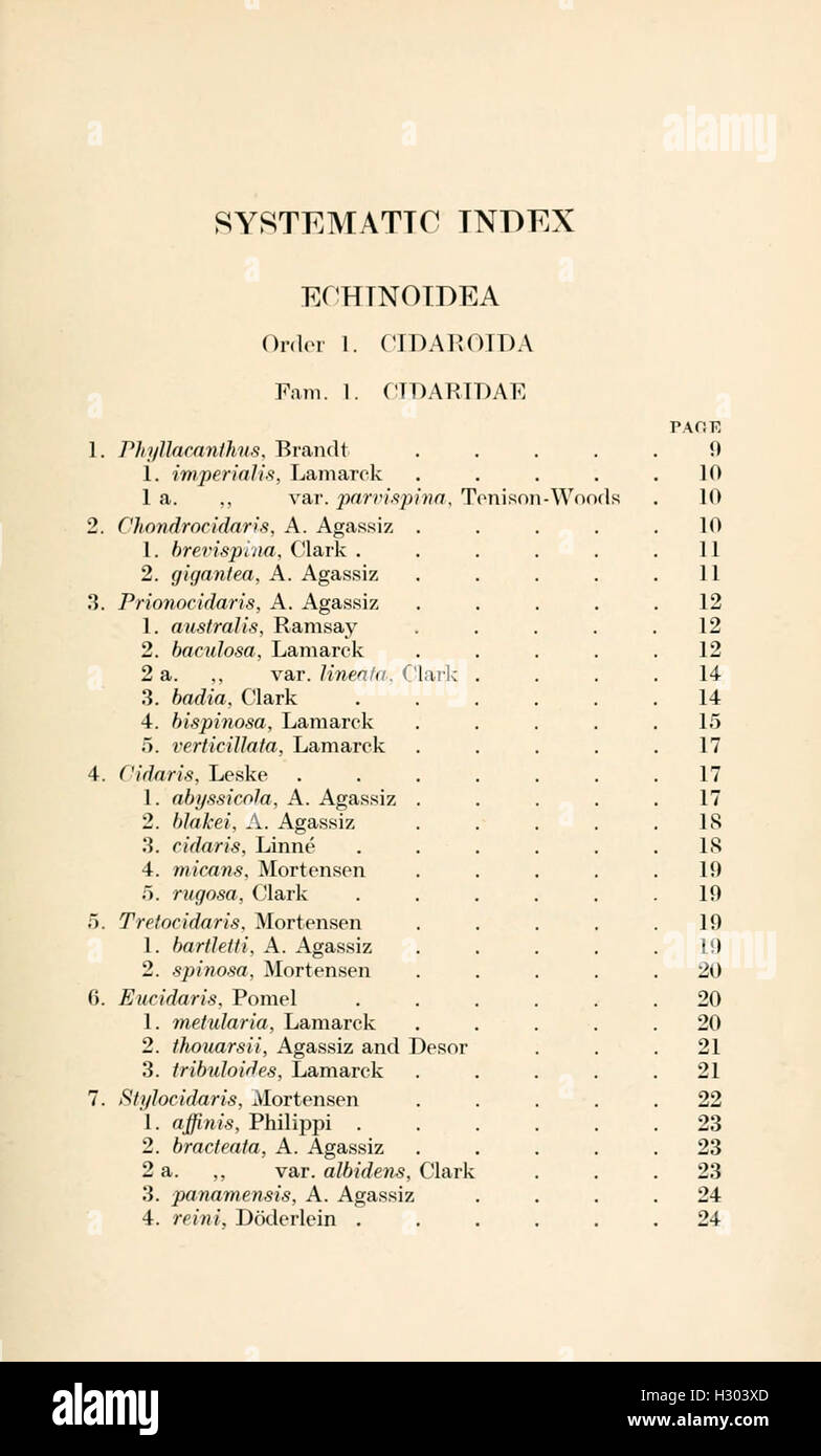 A catalog of sea urchins (Echinoidea) housed in the British Museum ...