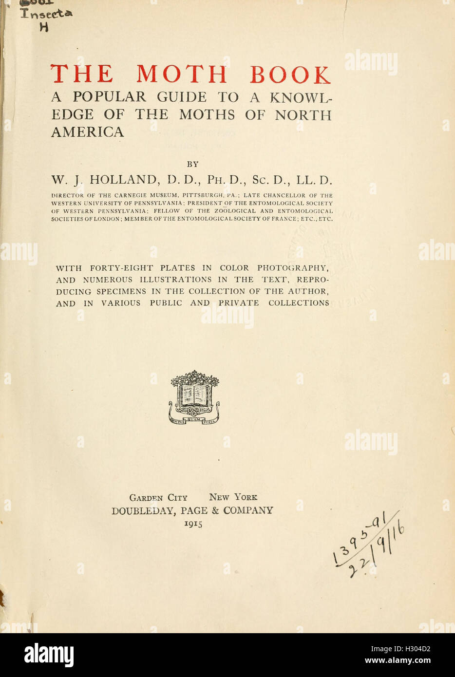 A book detailing various species of moths, their characteristics ...