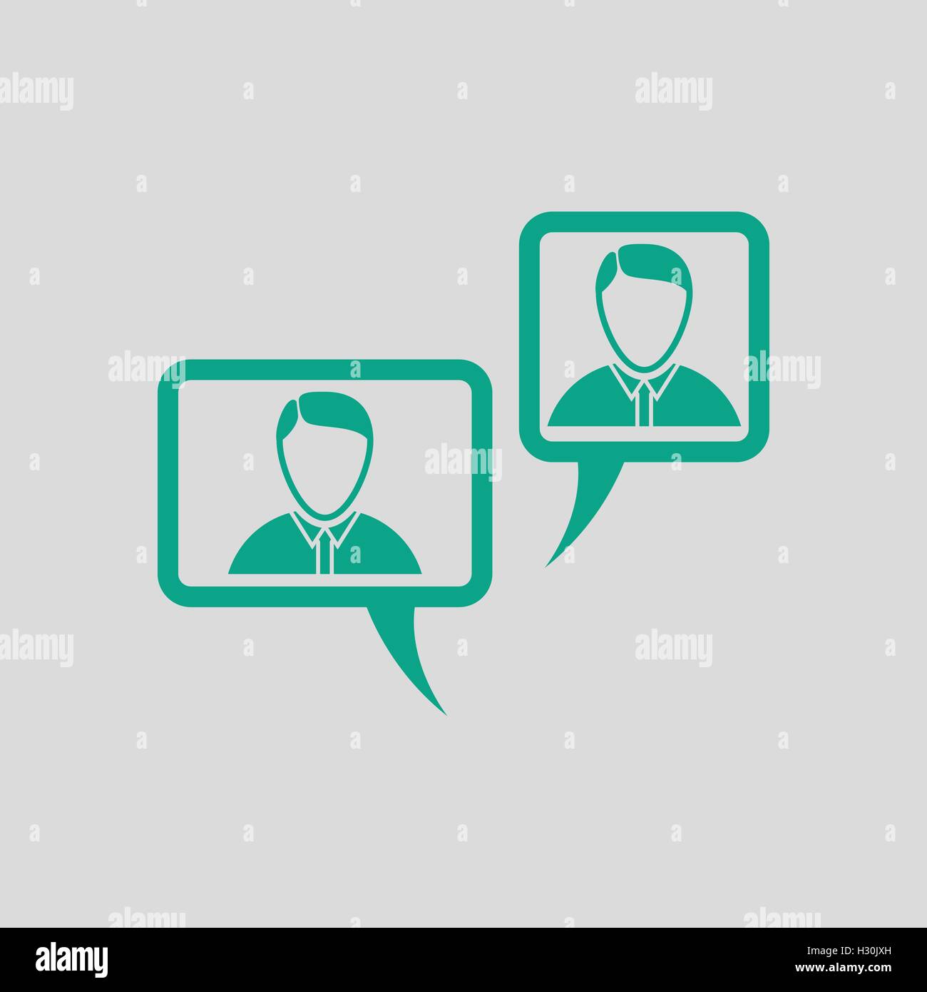 Chat icon. Gray background with green. Vector illustration Stock Vector ...