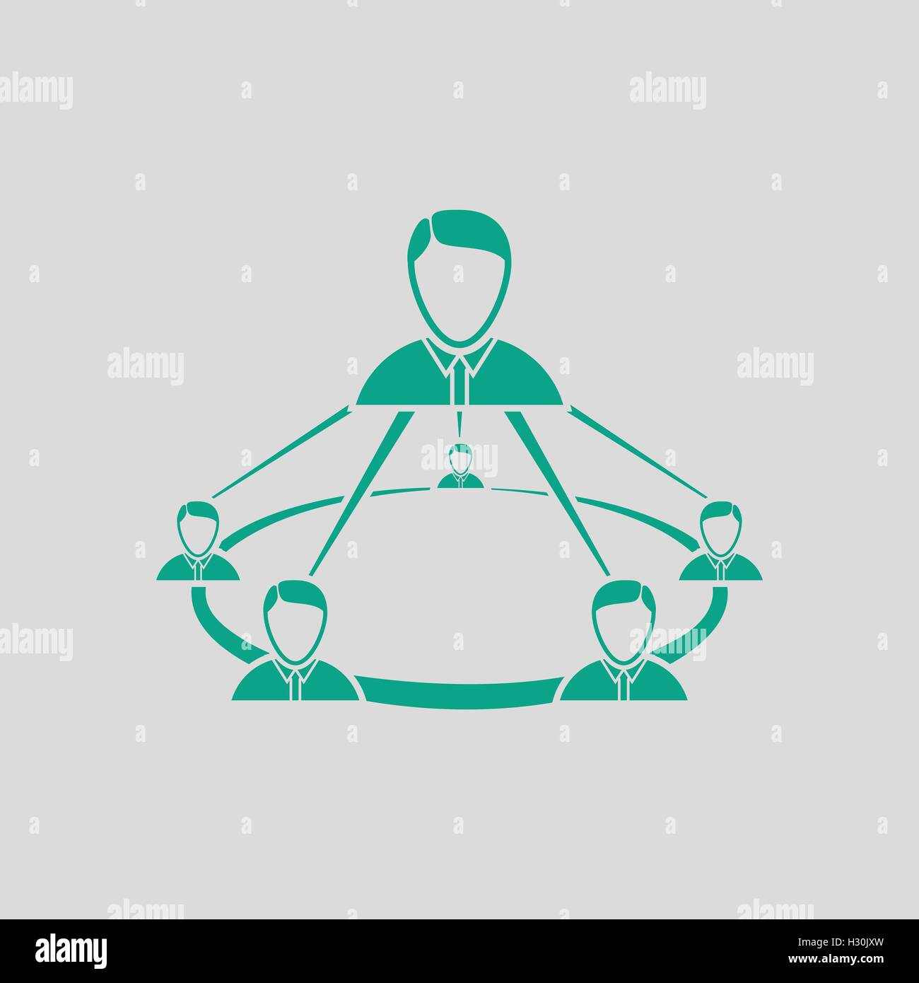 Business team icon. Gray background with green. Vector illustration ...