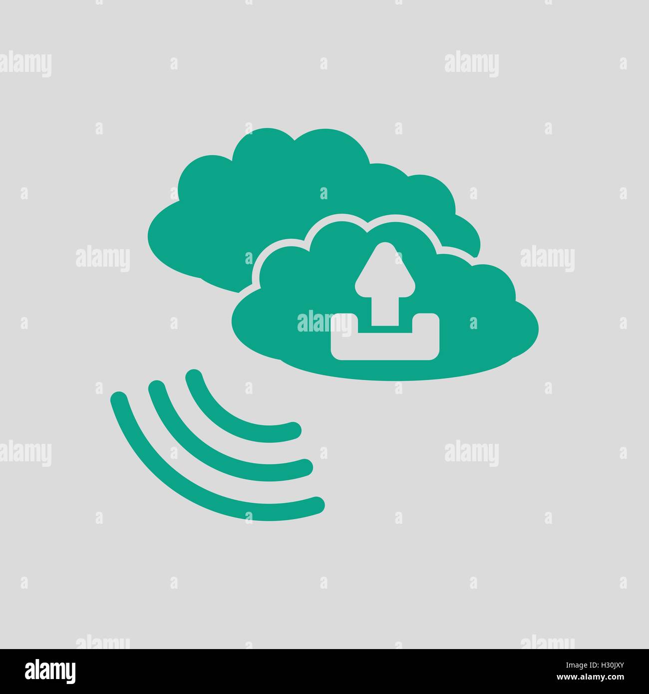 Cloud connection icon. Gray background with green. Vector illustration ...