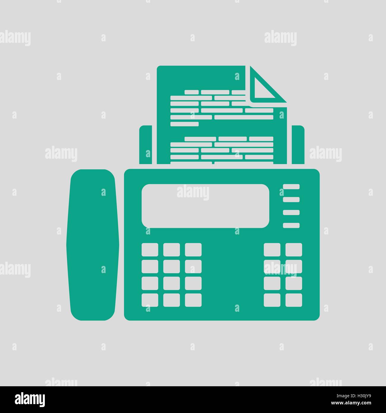 Fax icon. Gray background with green. Vector illustration Stock Vector ...