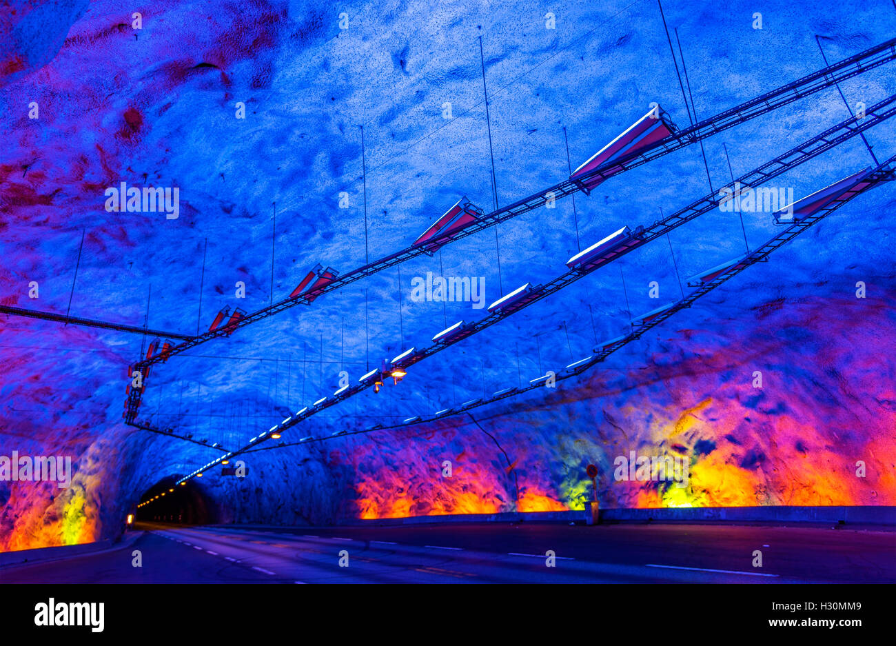 Laerdal Tunnel, the longest road tunnel in the world - Norway Stock ... Laerdal Tunnel, the longest road tunnel in the world - Norway Stock ...