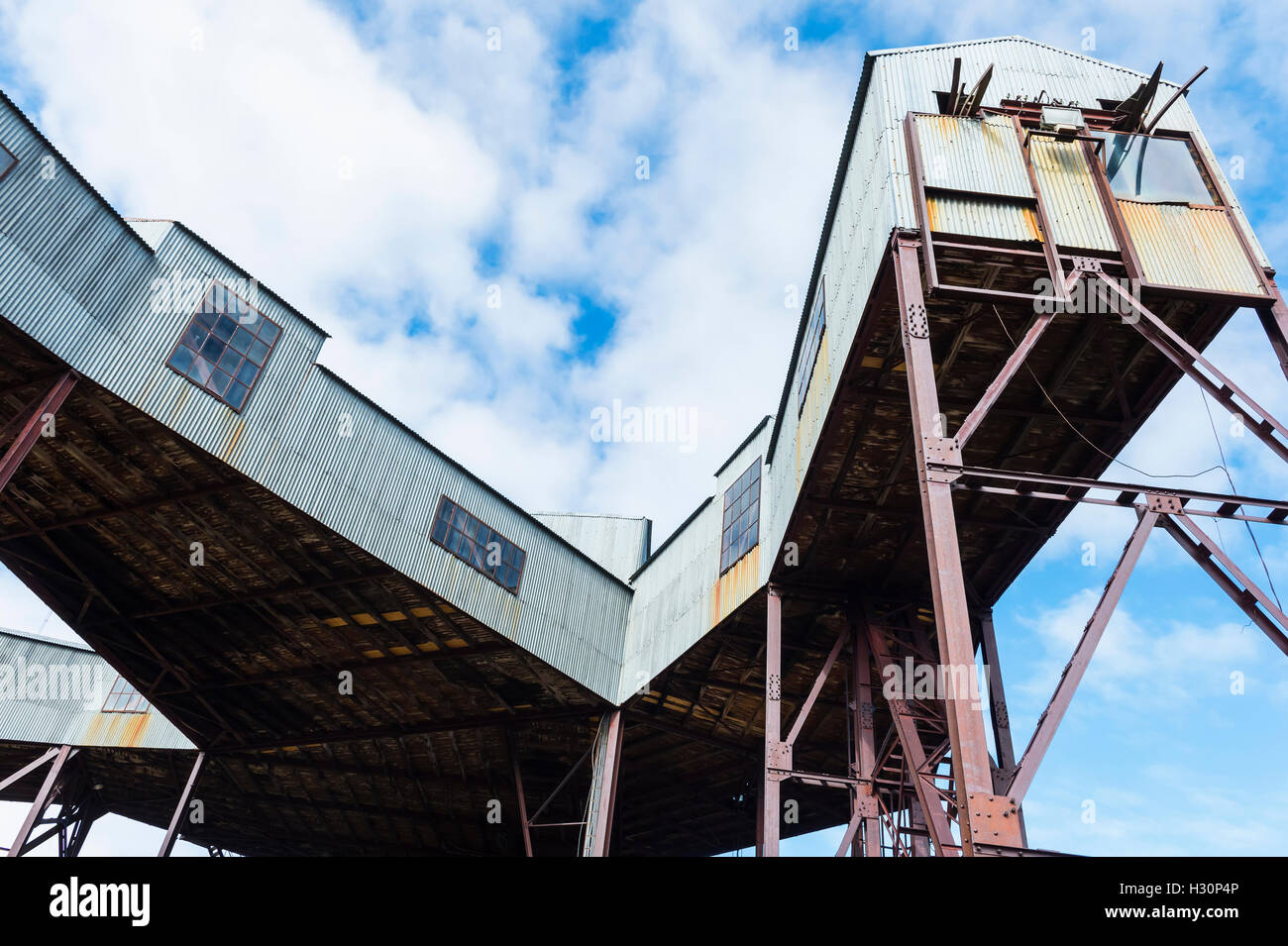 Old coal mine factory, Former Cable Center, Longyearbyen, Spitsbergen ...