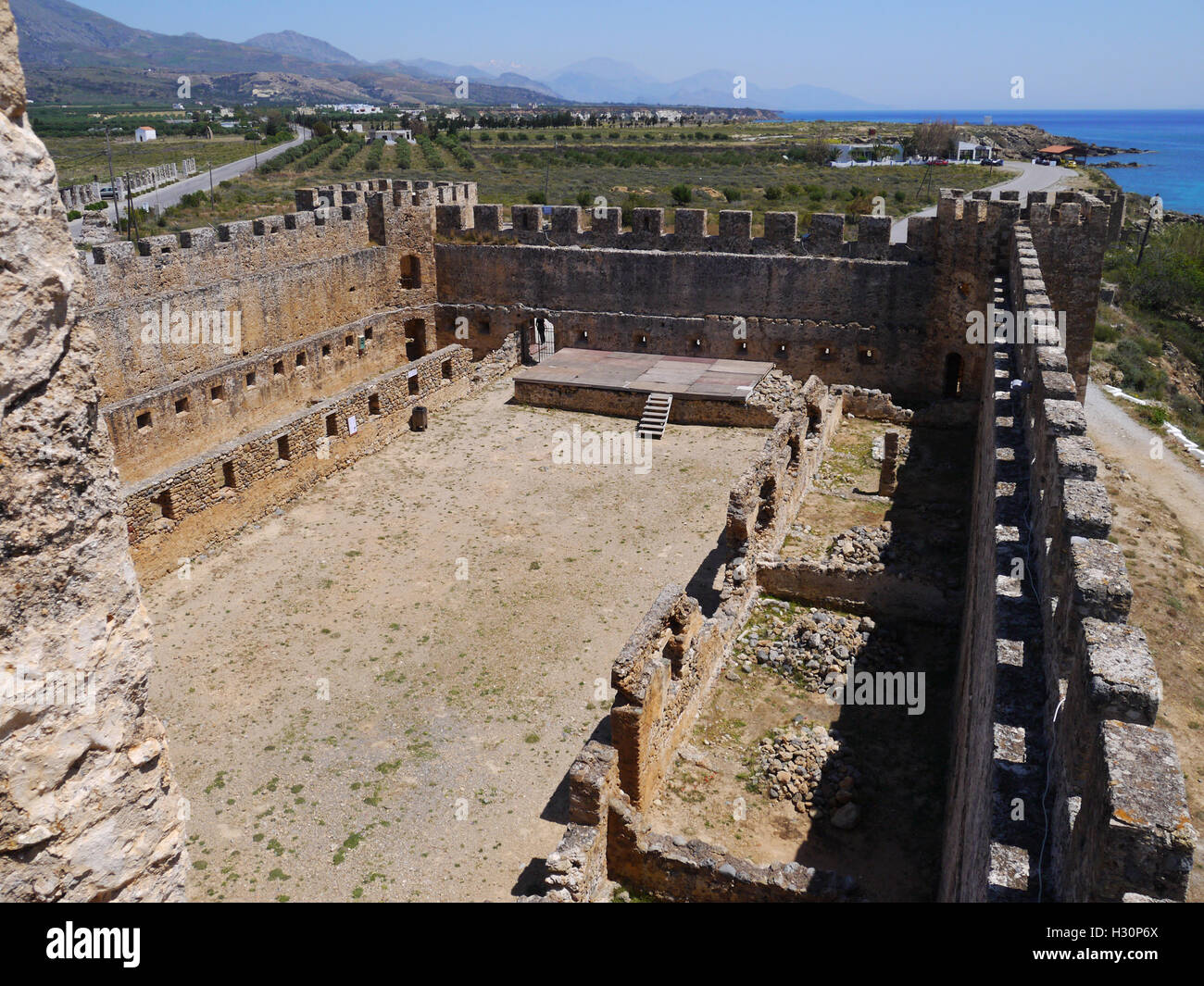 Inside Frangokastello fortress,Crete,Greece Stock Photo - Alamy