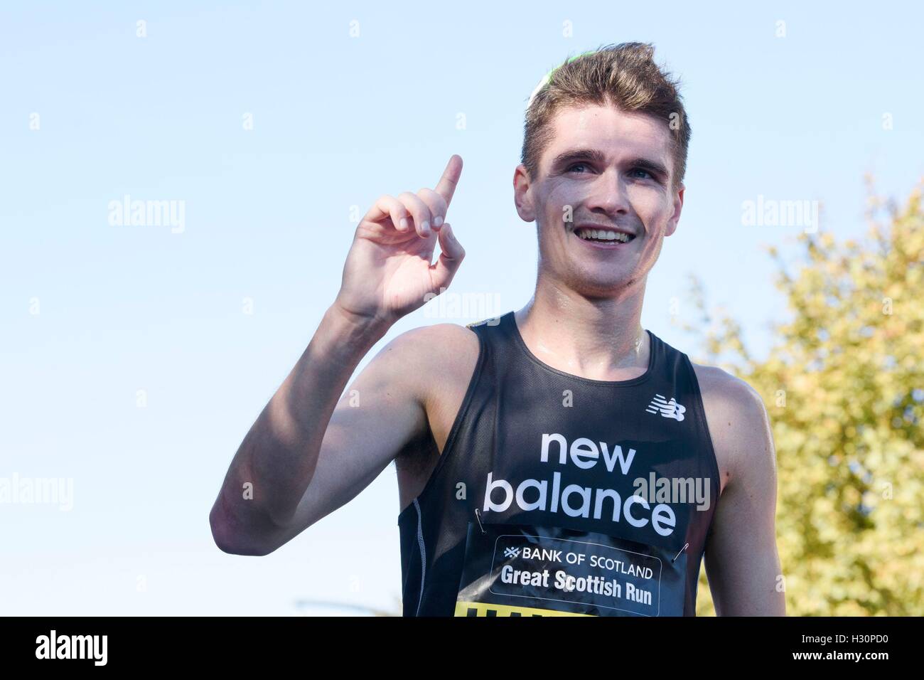 Scottish runner callum hawkins celebrates hi-res stock photography and ...