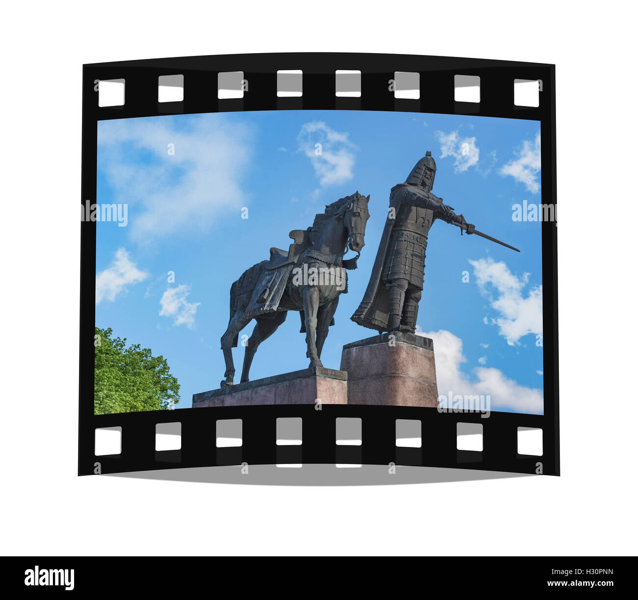 The monument of the Grand Duke of Lithuania Gediminas, one of the most ...