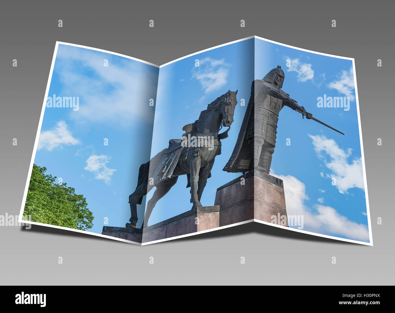 The monument of the Grand Duke of Lithuania Gediminas, one of the most ...