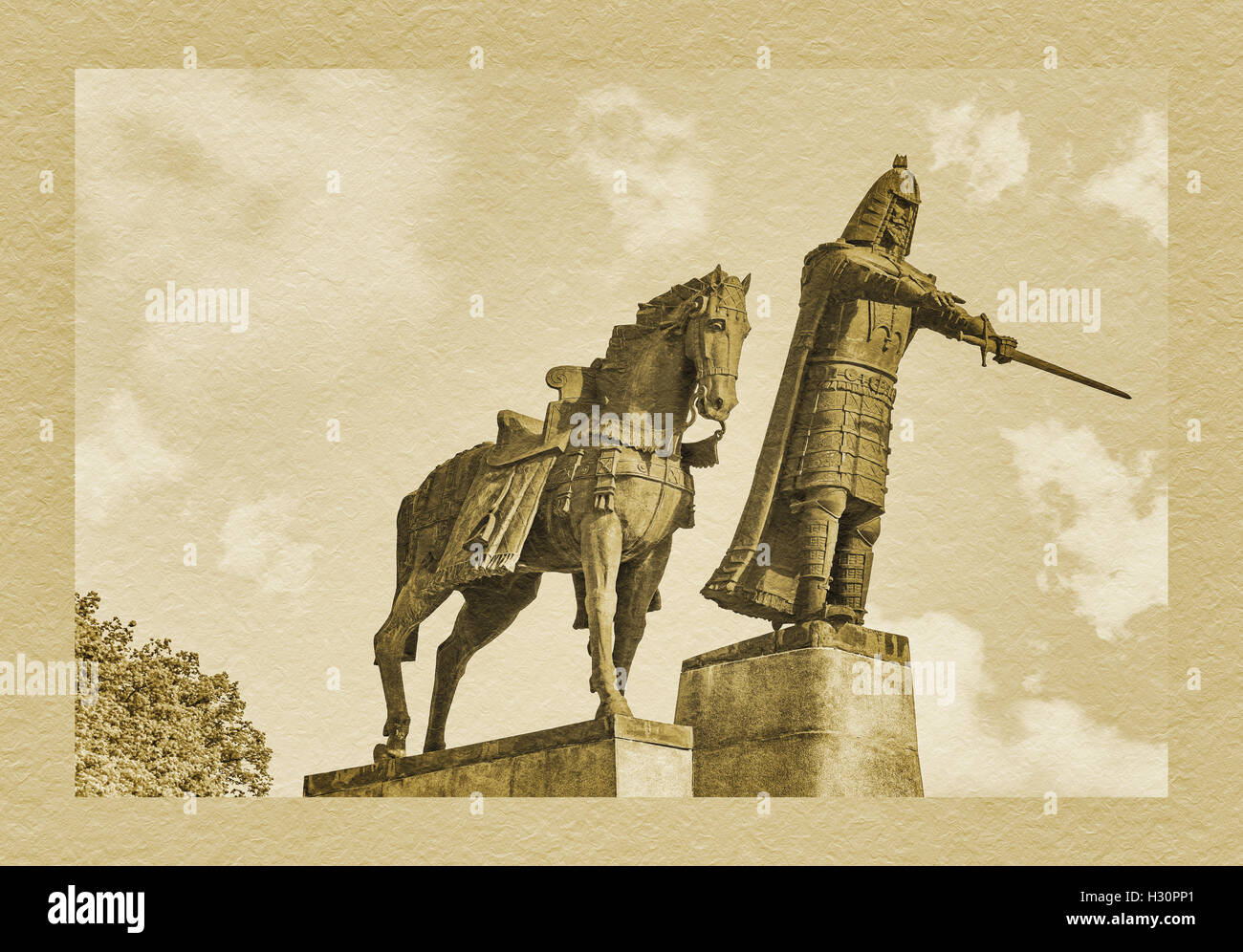 The monument of the Grand Duke of Lithuania Gediminas, one of the most ...