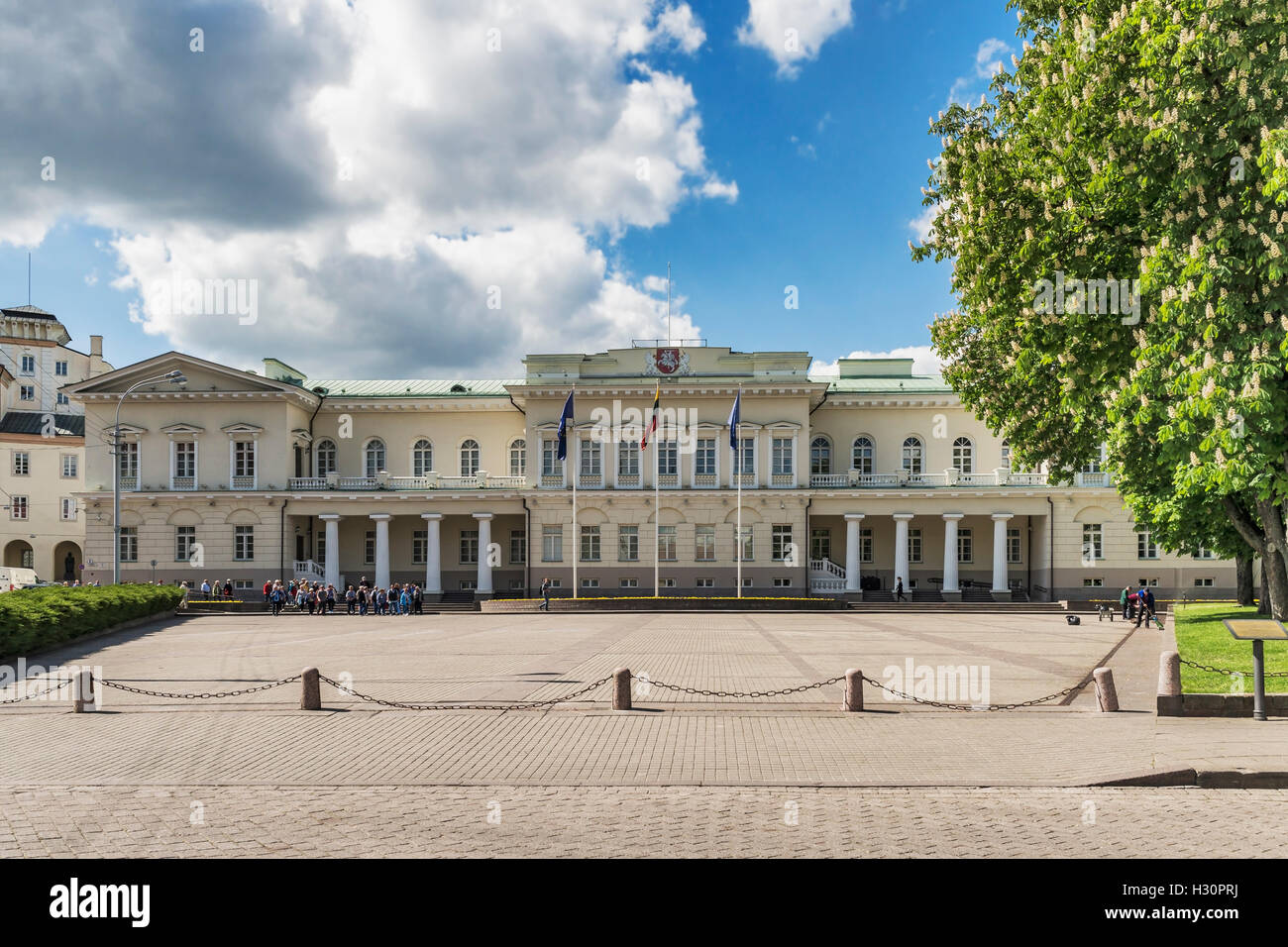 The Presidential Palace is located in the old town of Vilnius ...