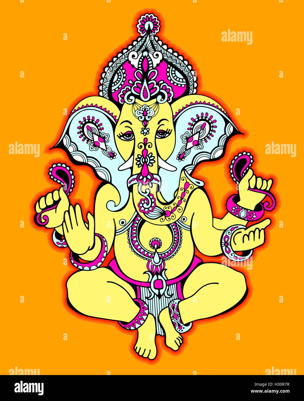 Lord ganesh statue ganpati Stock Vector Images - Alamy