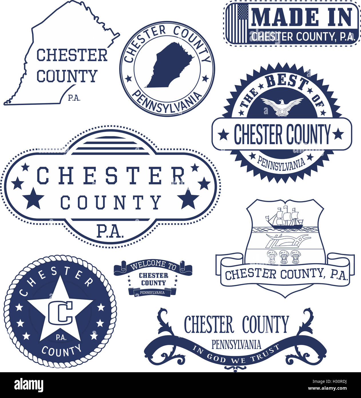 Map of west chester hi-res stock photography and images - Alamy