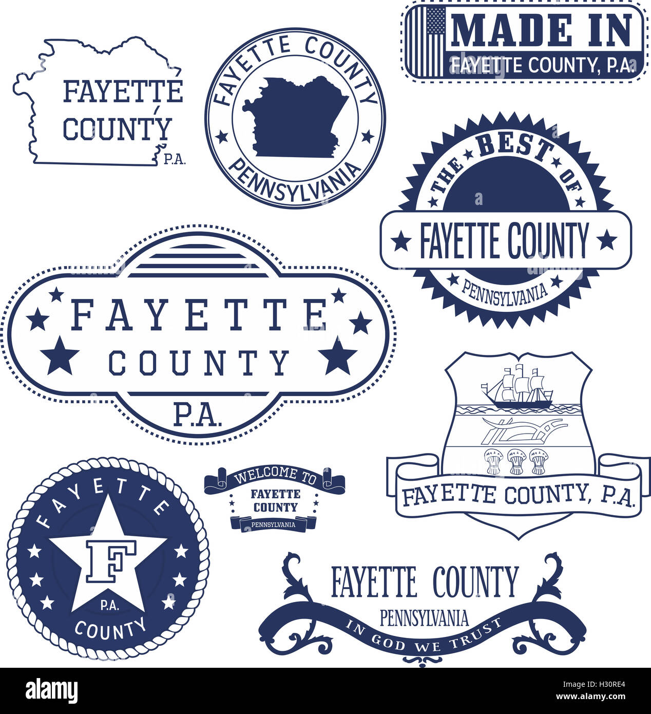Fayette county logo hi-res stock photography and images - Alamy