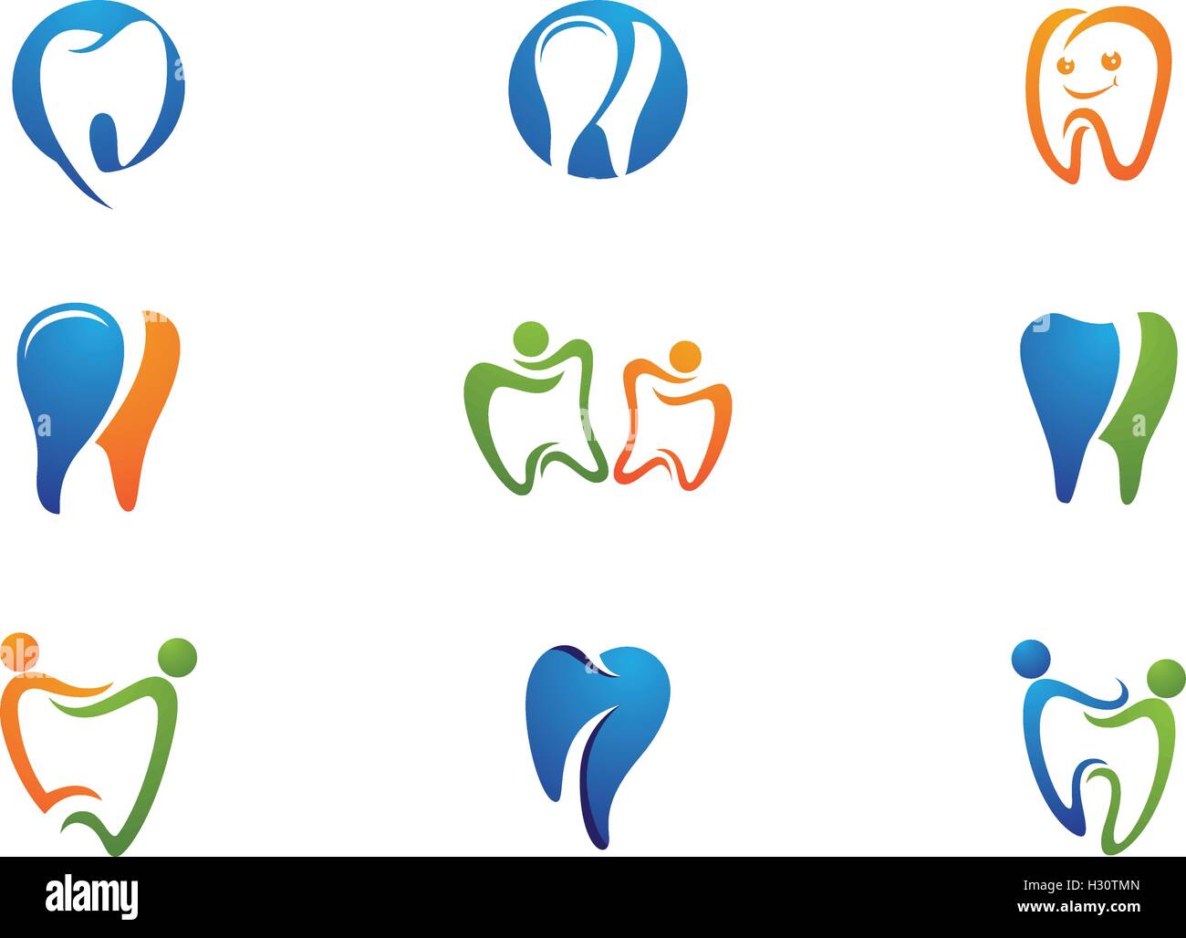 Abstract Vector illustration of teeth Dental logo Stock Vector Image ...