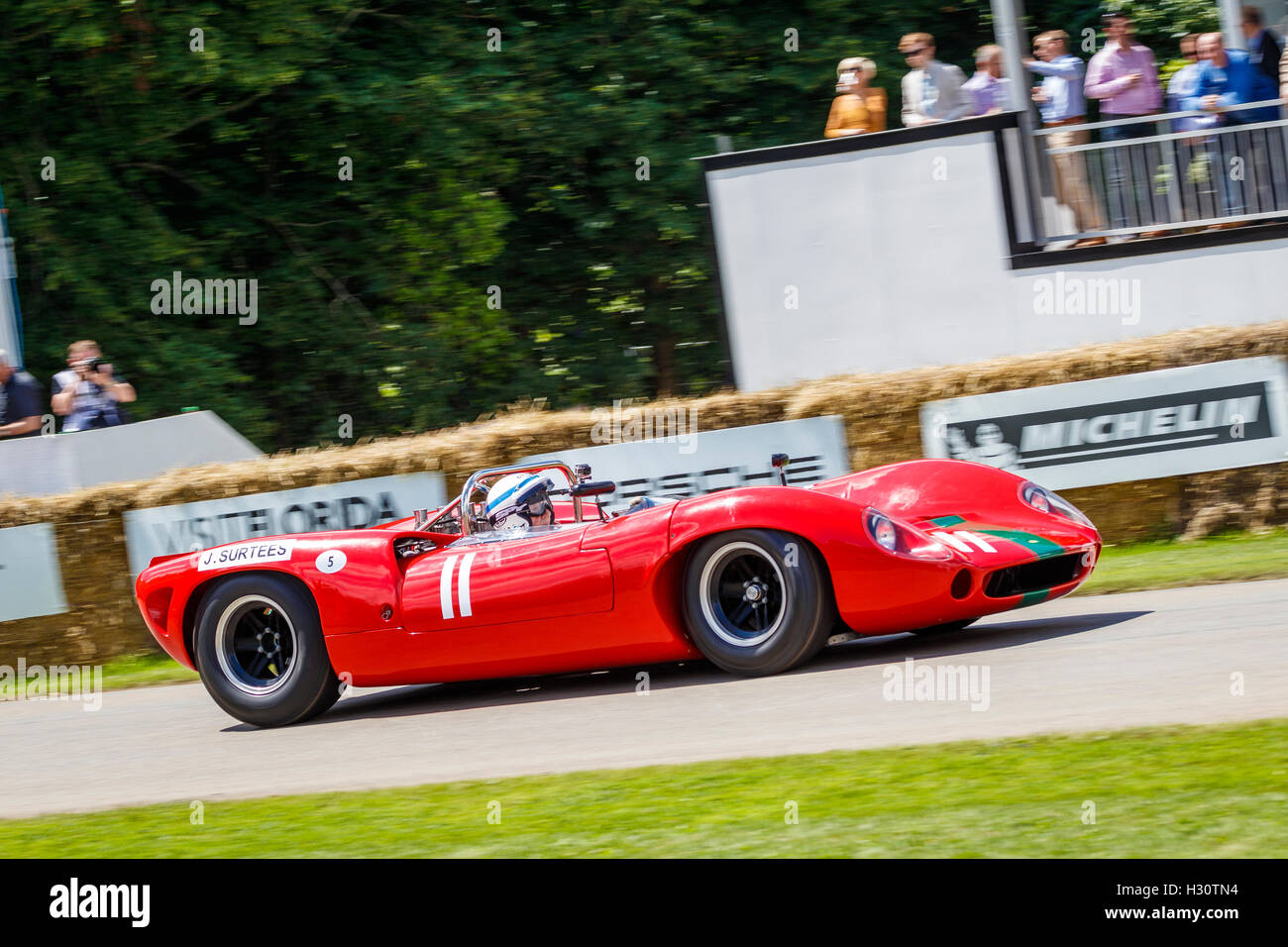 1965 Lola-Chevrolet T70 Spyder with driver John Surtees at the 2016 ...