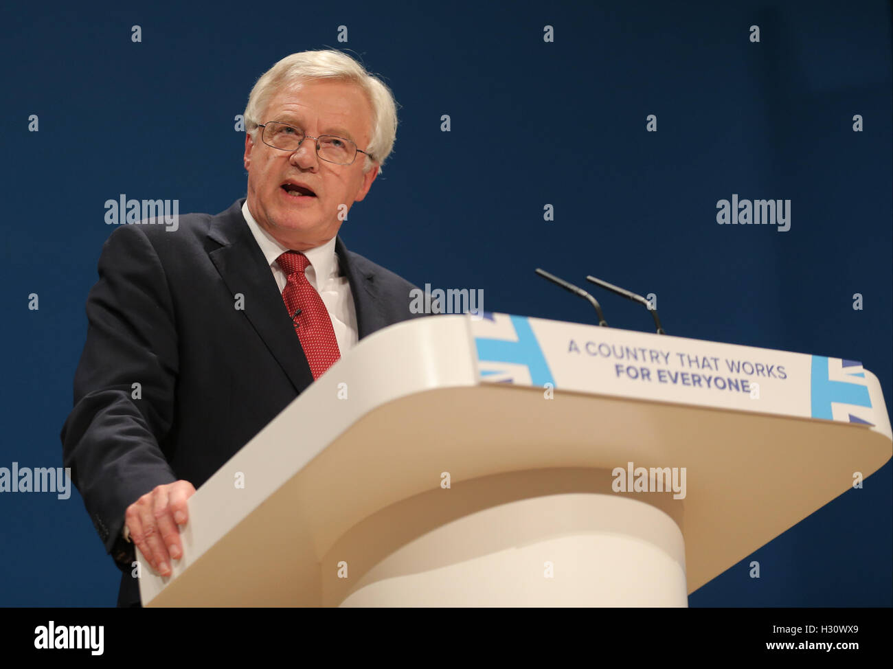 Birmingham, UK. 2nd October, 2016. David Davis Mp Secretary Of State ...