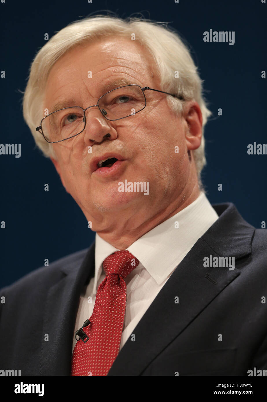 Birmingham, UK. 2nd October, 2016. David Davis Mp Secretary Of State ...