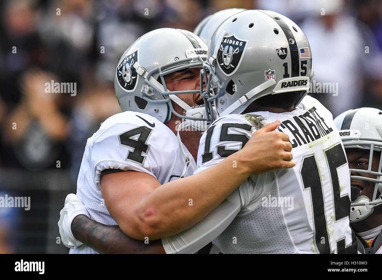 Baltimore, Maryland, USA. 2nd Oct, 2016. Oakland Raiders quarterback ...