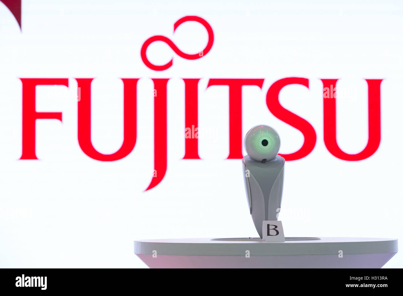 Tokyo, Japan. 3rd Oct, 2016. Fujitsu's RoboPin on display at CEATEC ...