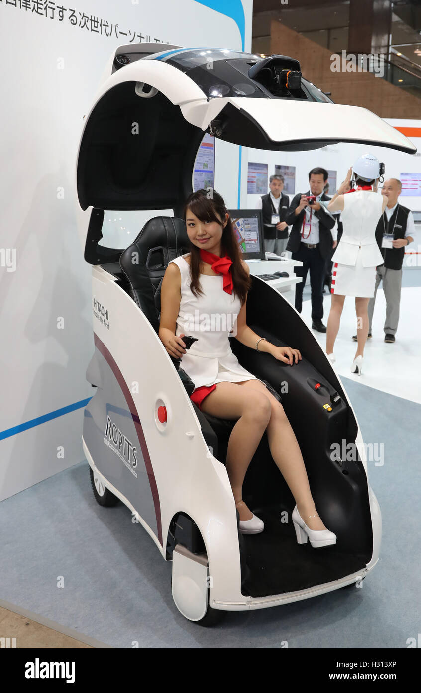 Tokyo, Japan. 3rd Oct, 2016. Japan's electronics giant Hitachi displays ...
