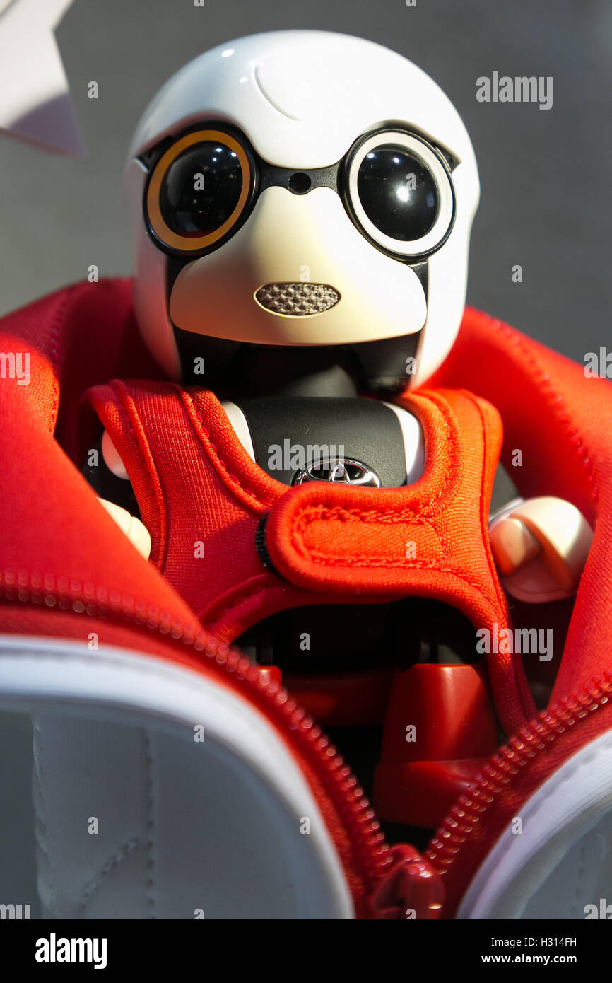 Tokyo, Japan. 3rd Oct, 2016. Toyota's Kirobo Mini on display at CEATEC ...