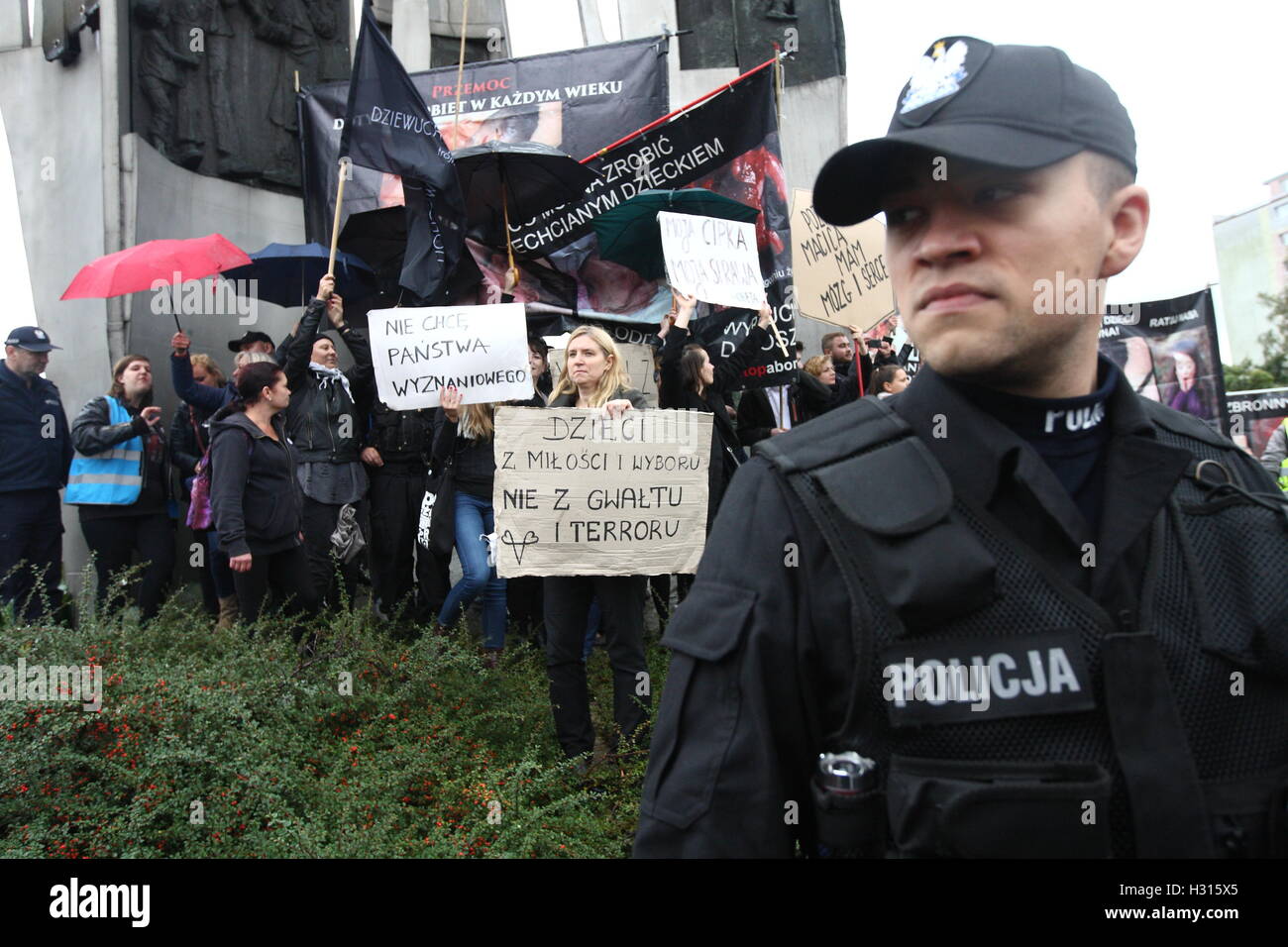 Gdansk, Poland 3rd, Oct. 2016 Few thousands people took part in the so ...