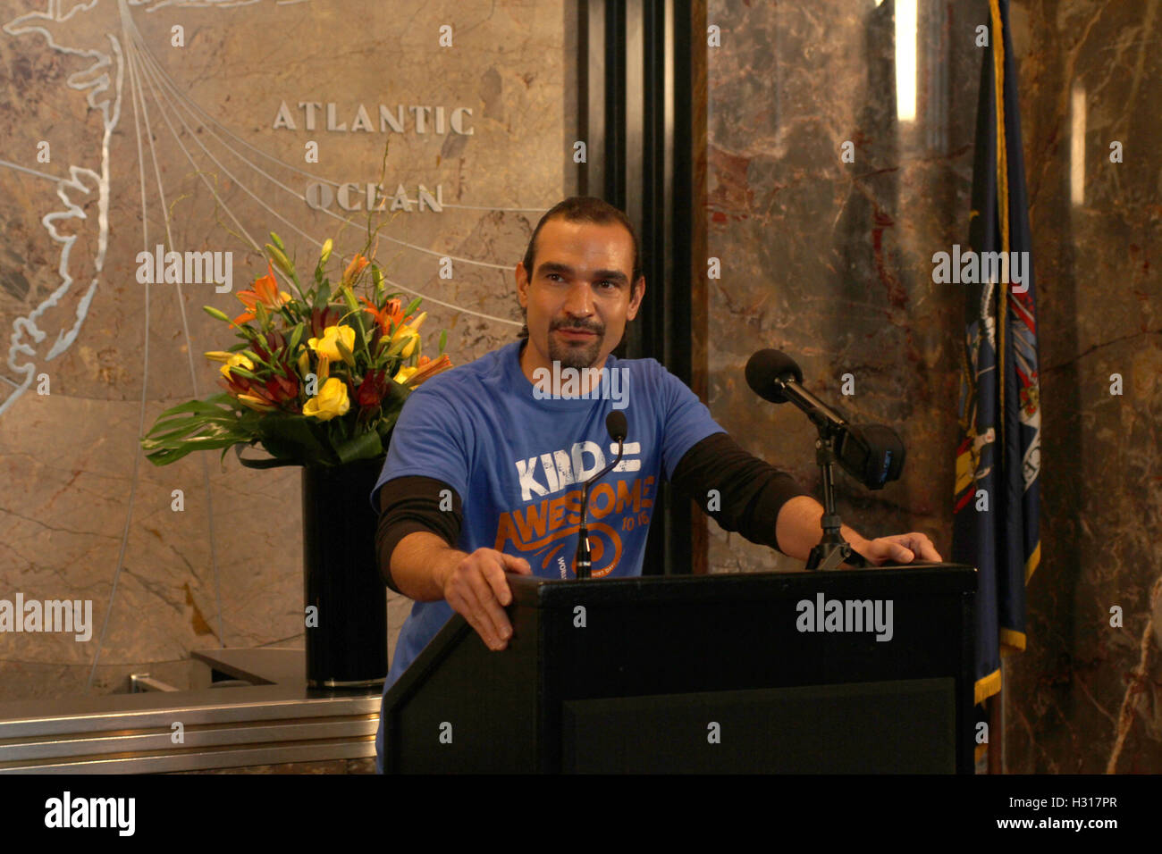 New York, New York, USA. 2nd Oct, 2016. Hamilton's Javier Munoz lights ...