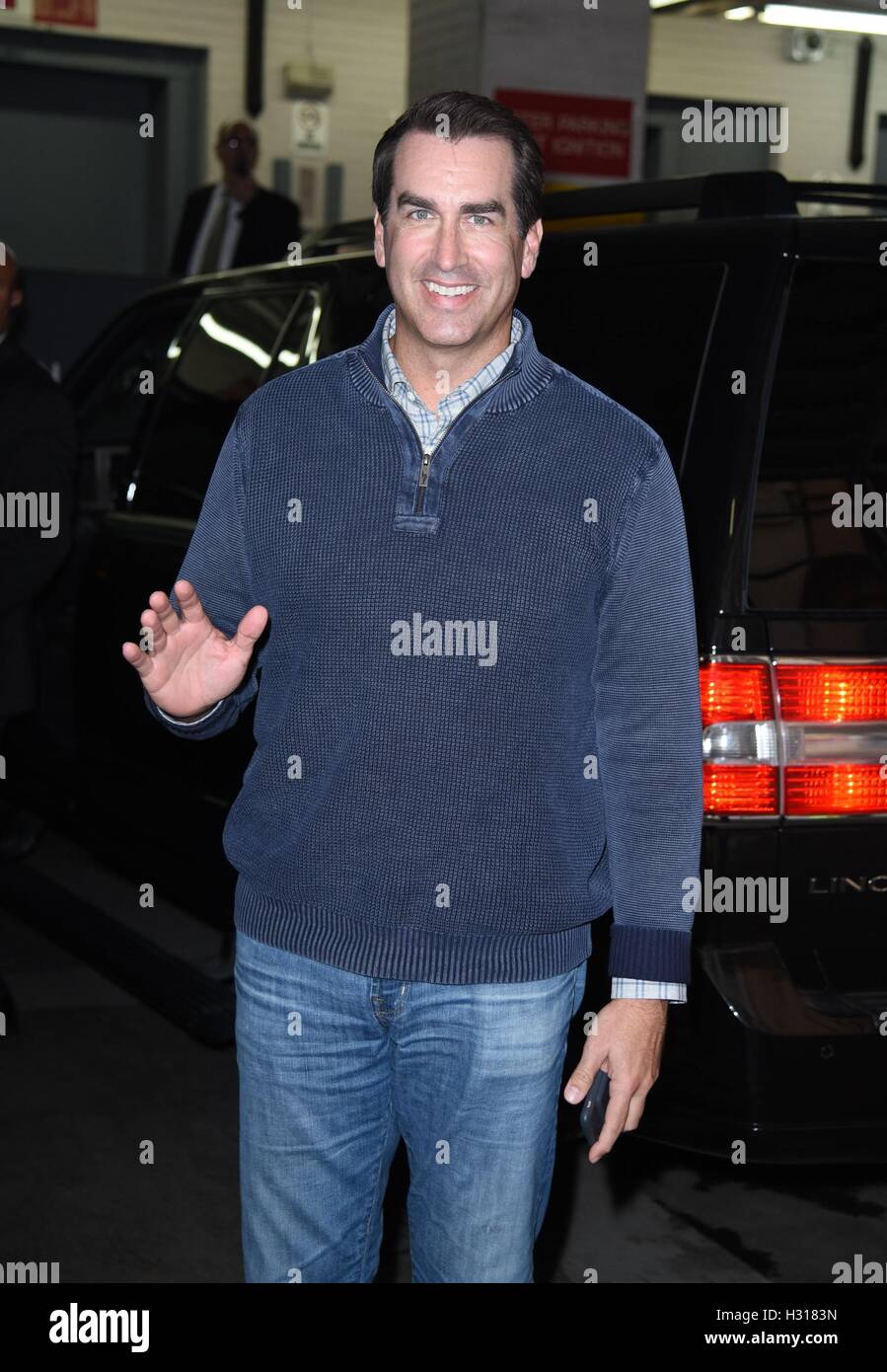 New York, NY, USA. 3rd Oct, 2016. Rob Riggle out and about for ...