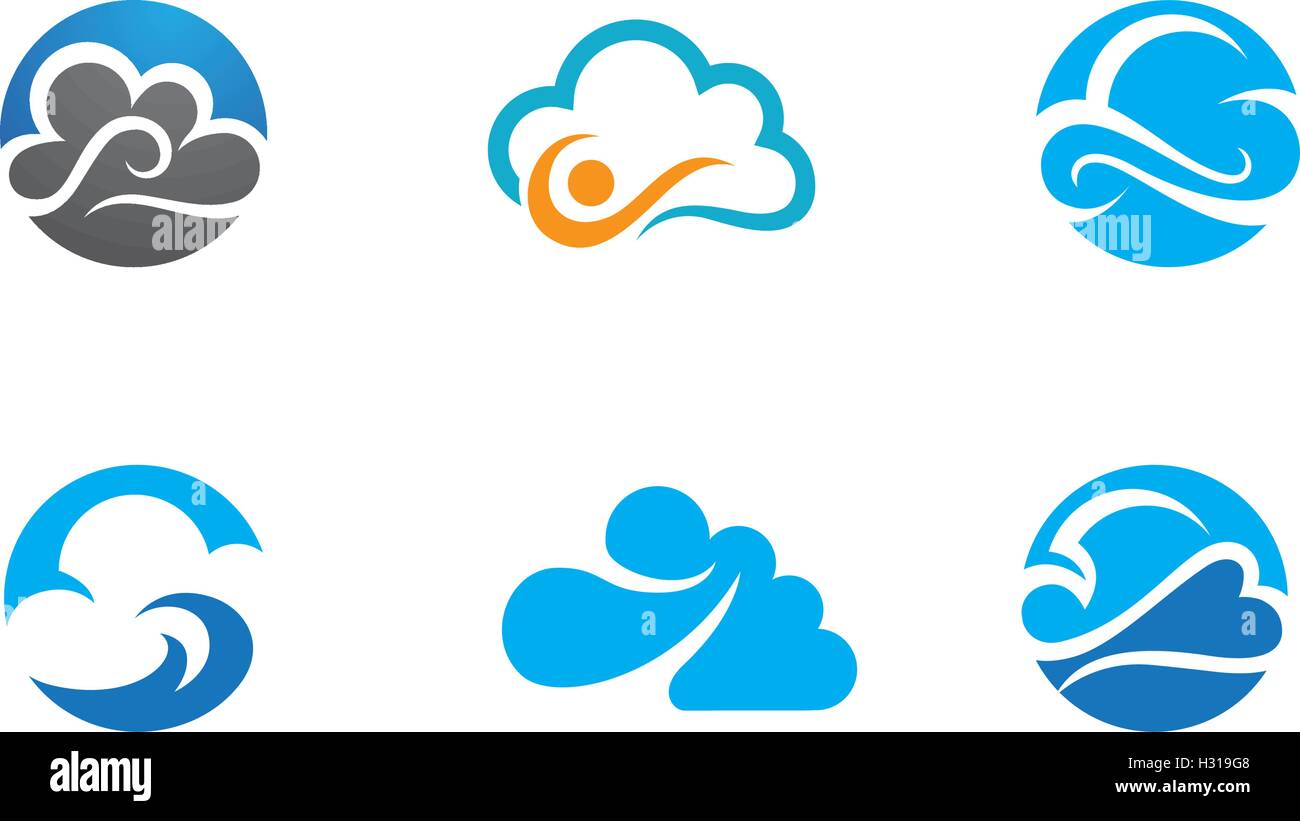 cloud technology vector logo template design vector Stock Vector Image ...