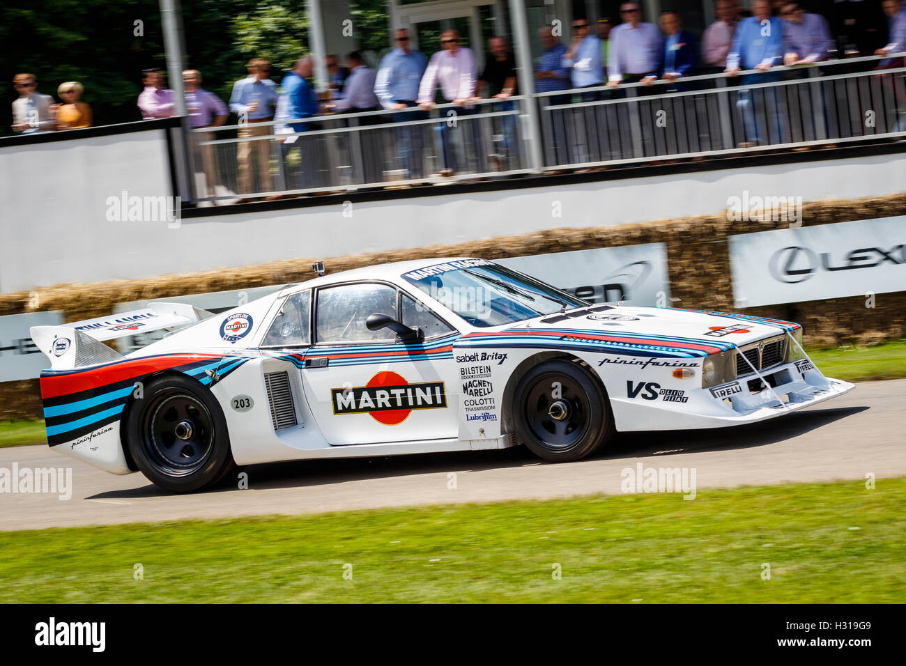 1980 Lancia Beta Montecarlo Group 5 racer with driver Stefano Macaluso ...