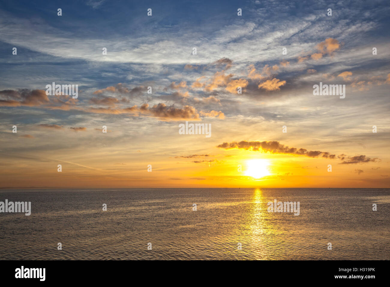 Baltic sea - early morning sunrise over the sea Stock Photo - Alamy