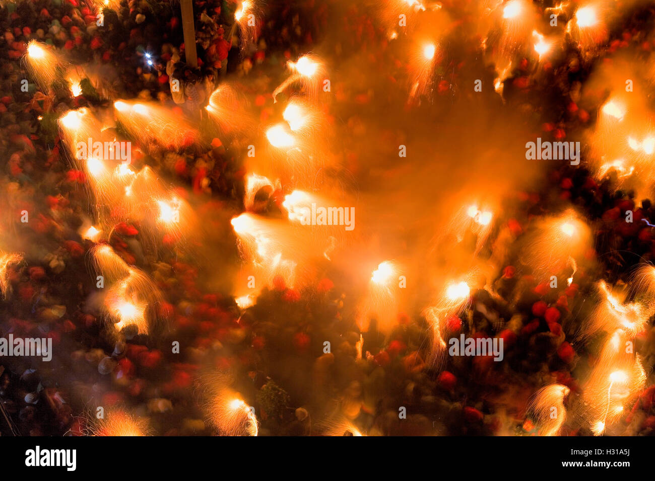 Plens.Plaça de Sant Pere.La Patum (Masterpiece of Oral and Intangible ...