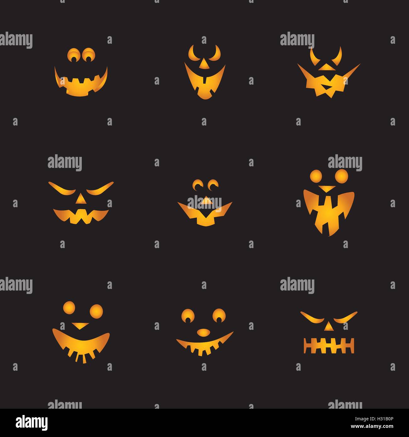 Screaming halloween jack lantern Stock Vector Images - Alamy