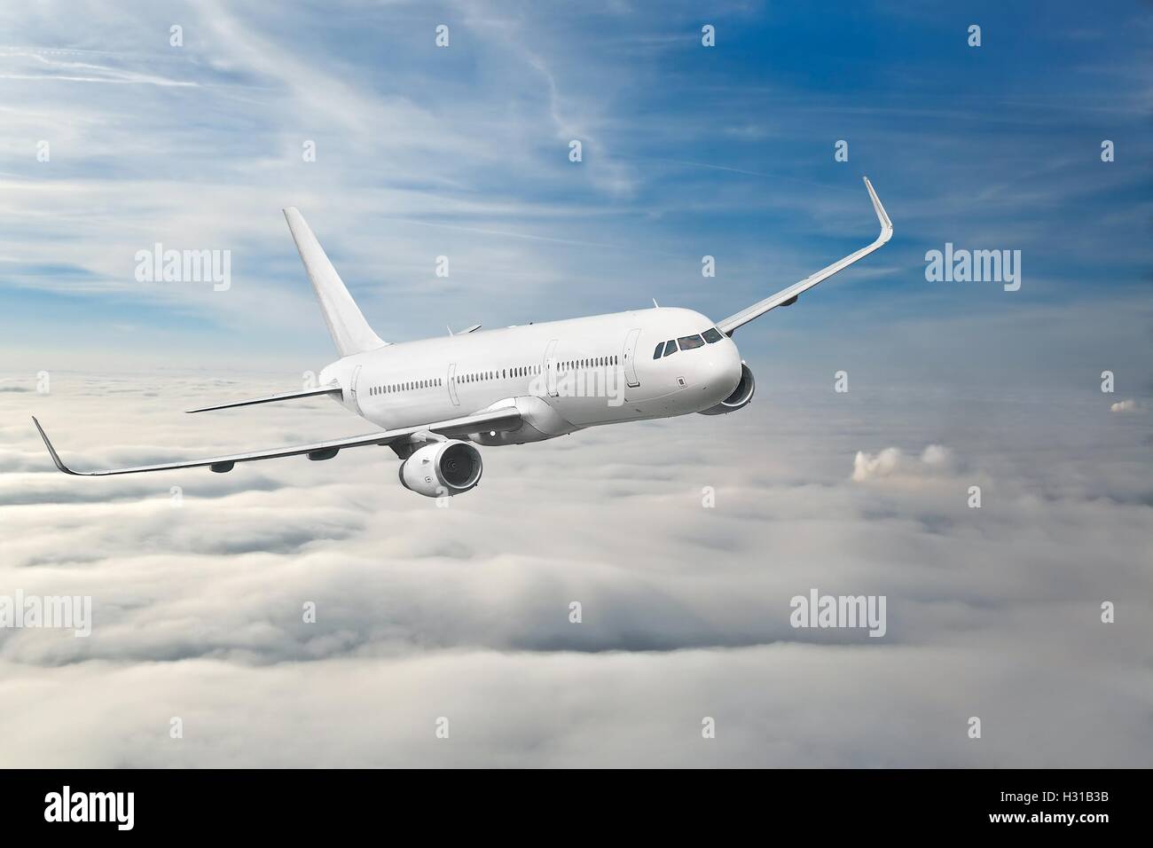 Passenger Aircraft Mid-air Stock Photo - Alamy