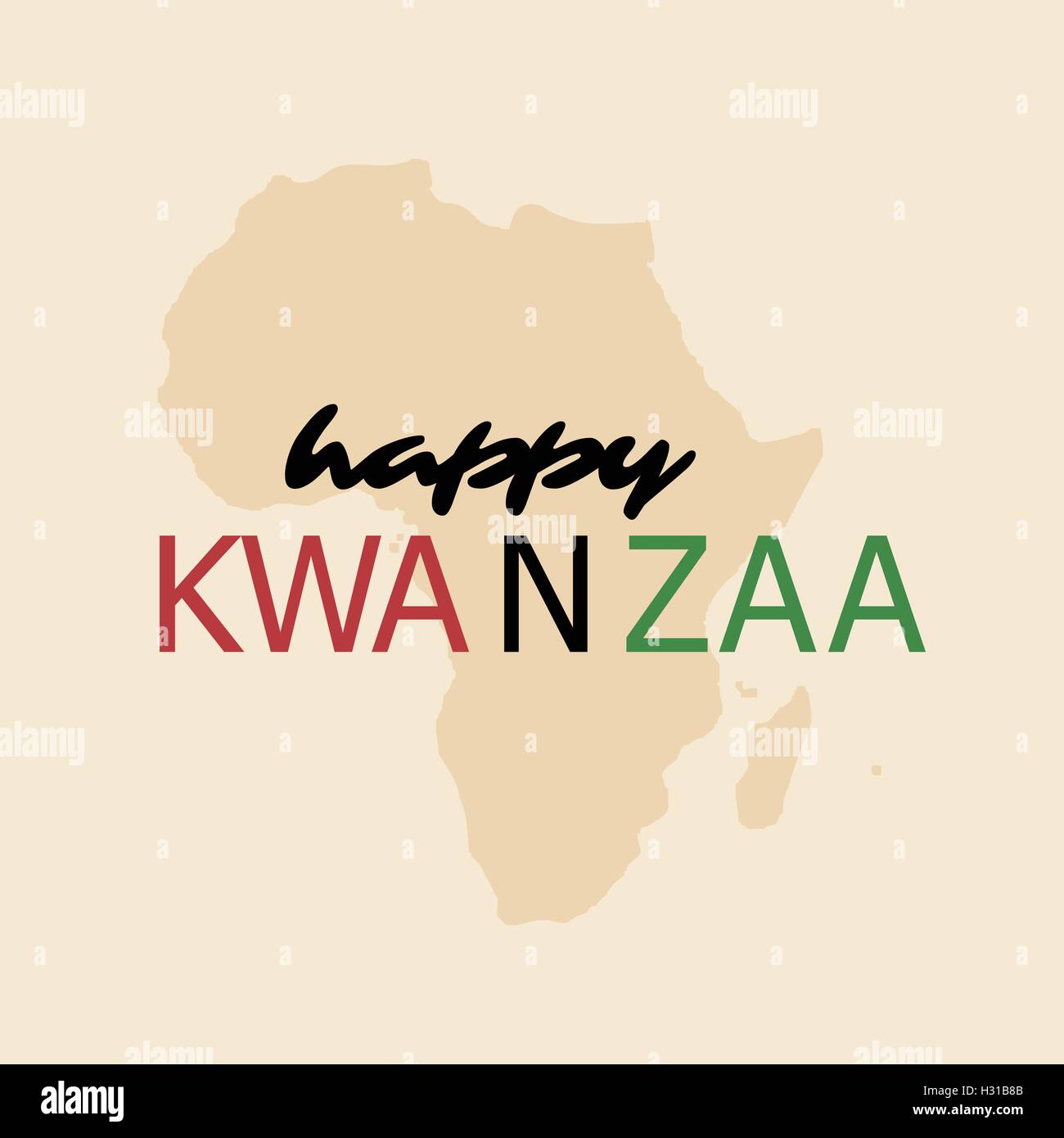 Happy Kwanzaa Greeting Card Design Template Stock Vector Image & Art ...