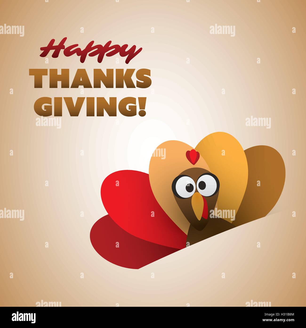 Happy Thanksgiving Card Design Template Stock Vector Image & Art - Alamy