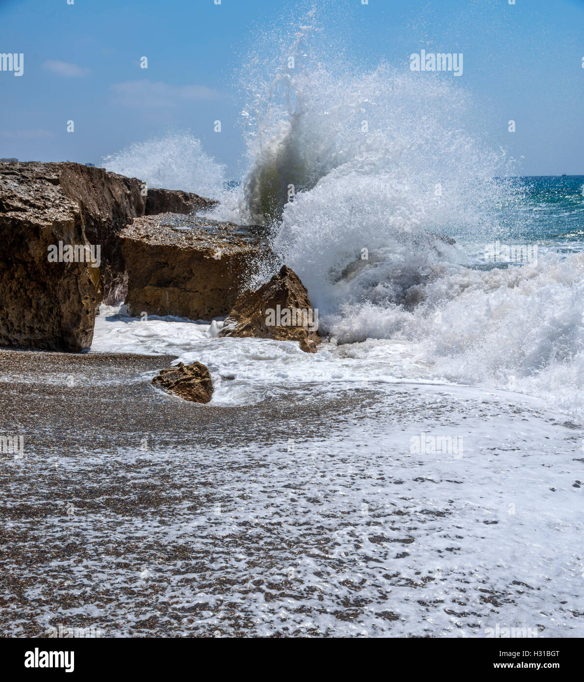 Waves on the beach Stock Photo - Alamy