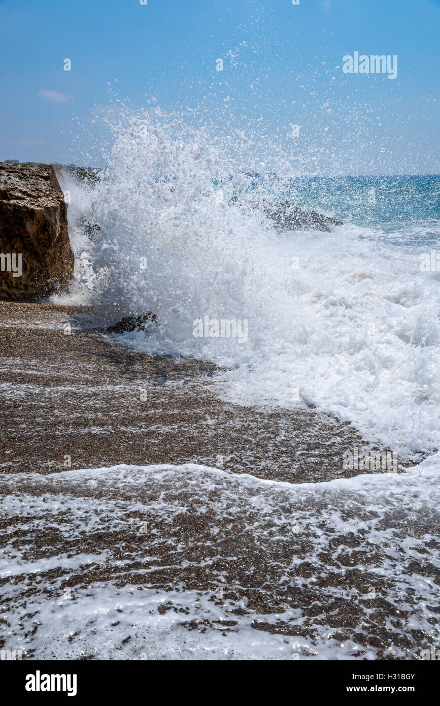 Waves on the beach Stock Photo - Alamy