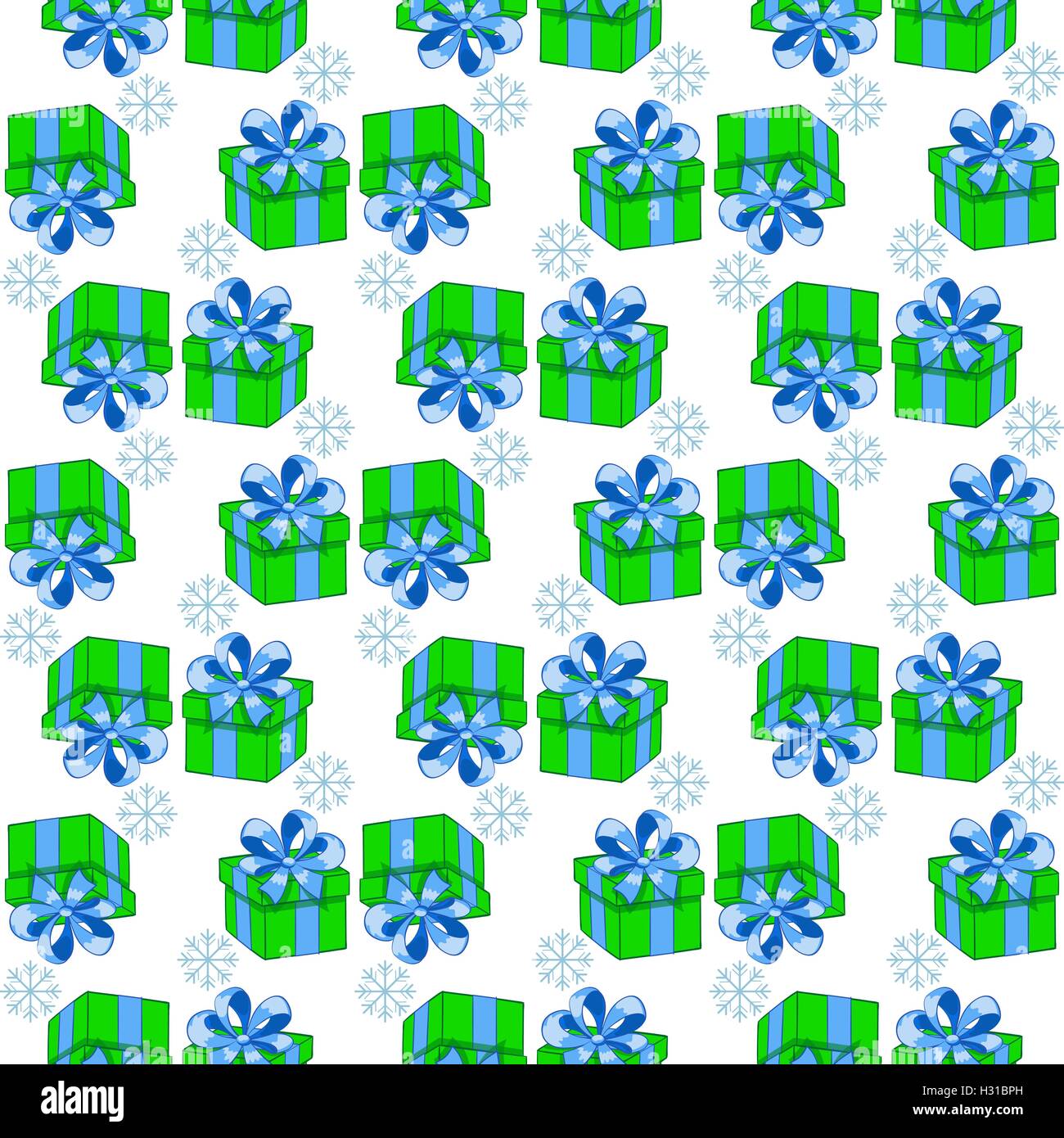Christmas presents seamless pattern. Vector illustration of cartoon ...